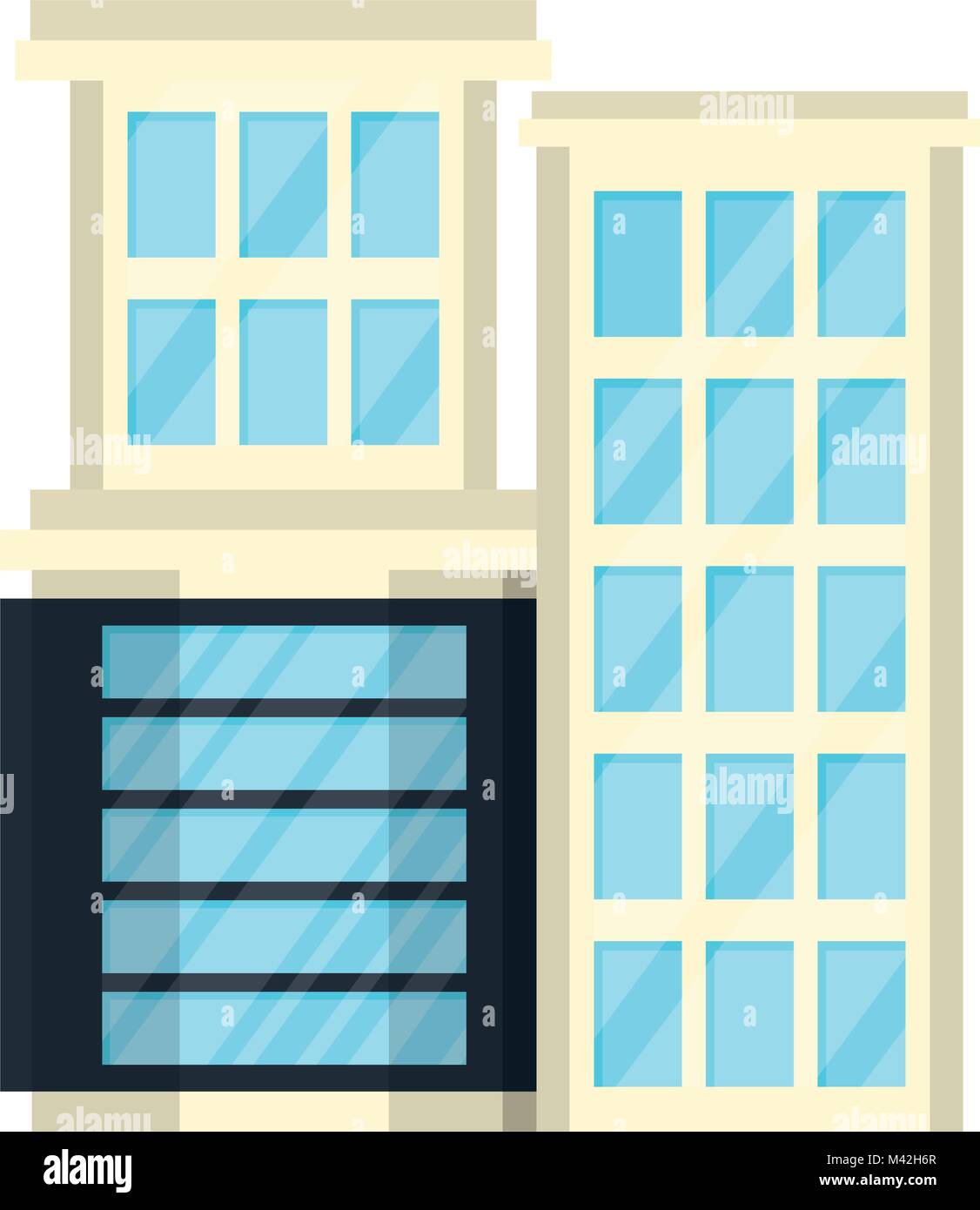 big building facade front vector illustration design Stock Vector Image ...