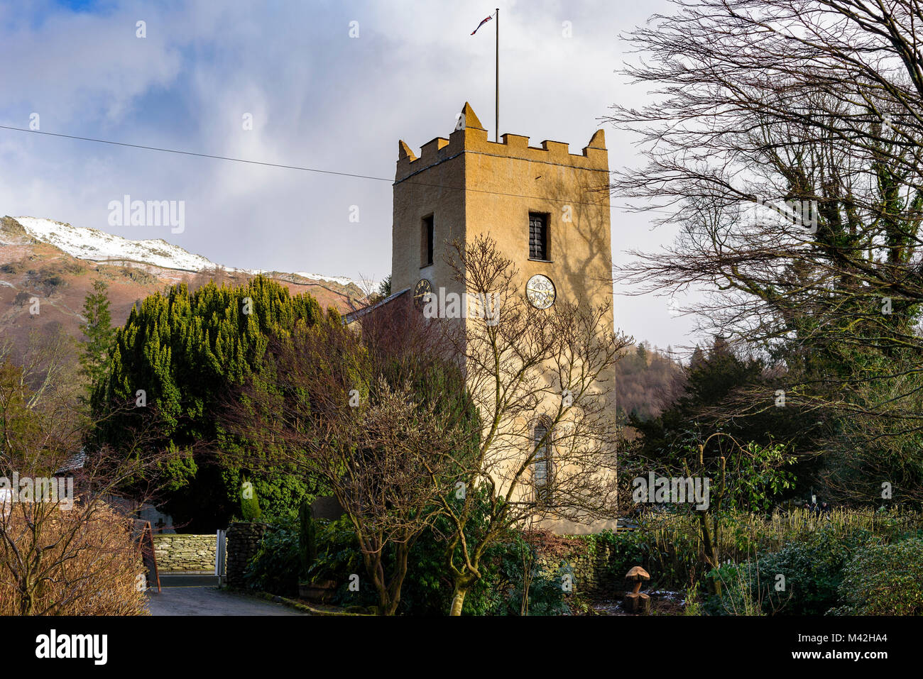 St oswalds church grasmere hi-res stock photography and images - Alamy