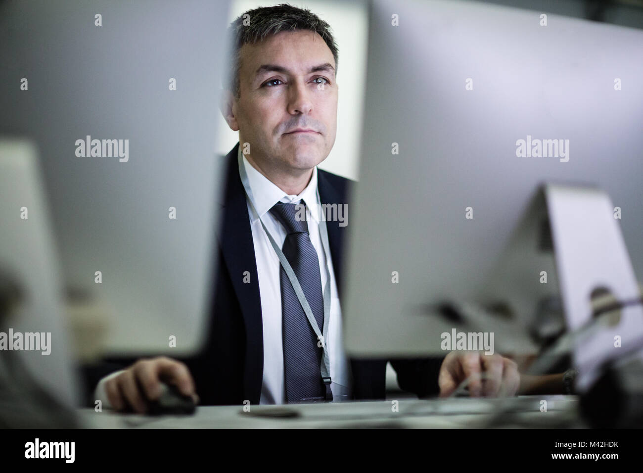 Using computer business night hi-res stock photography and images - Alamy