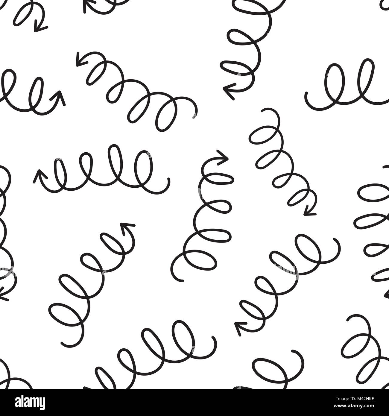 Hand drawn arrow icon seamless pattern background. Business flat vector ...