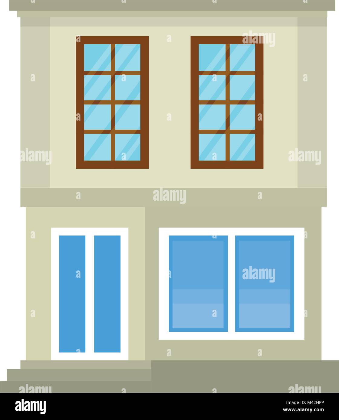 big building facade front vector illustration design Stock Vector Image ...