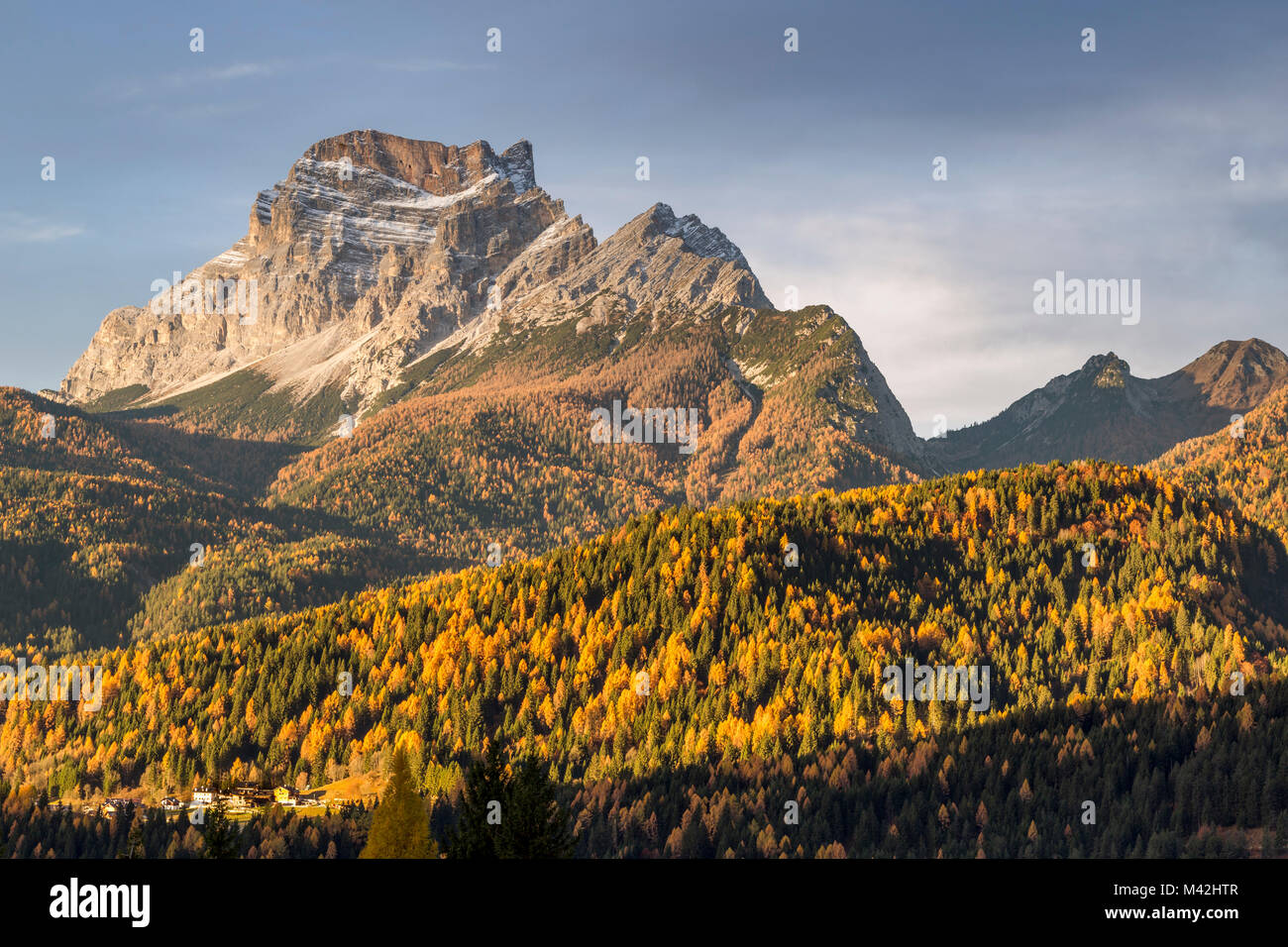 View of mount Pelmo in the fall season,S.Vito di Cadore,Belluno ...
