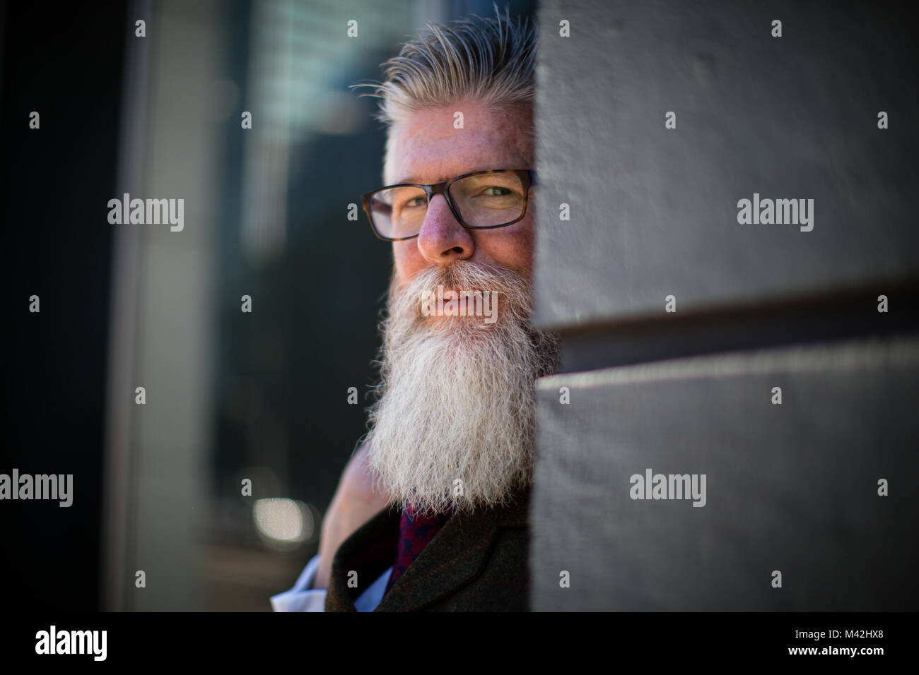 Portrait of senior with beard Stock Photo - Alamy