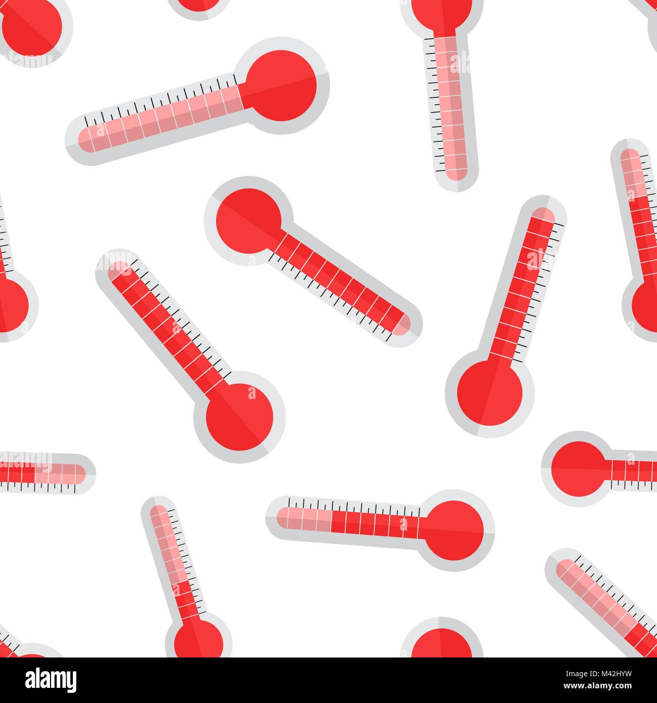 Thermometer icon seamless pattern background. Business flat vector ...