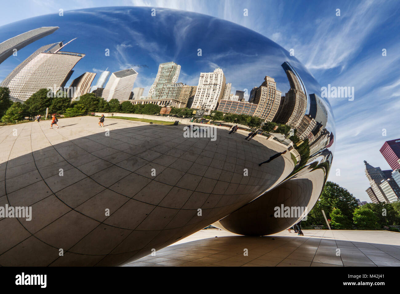 The Cloud Gate is a monument made entirely of stainless steel polished ...