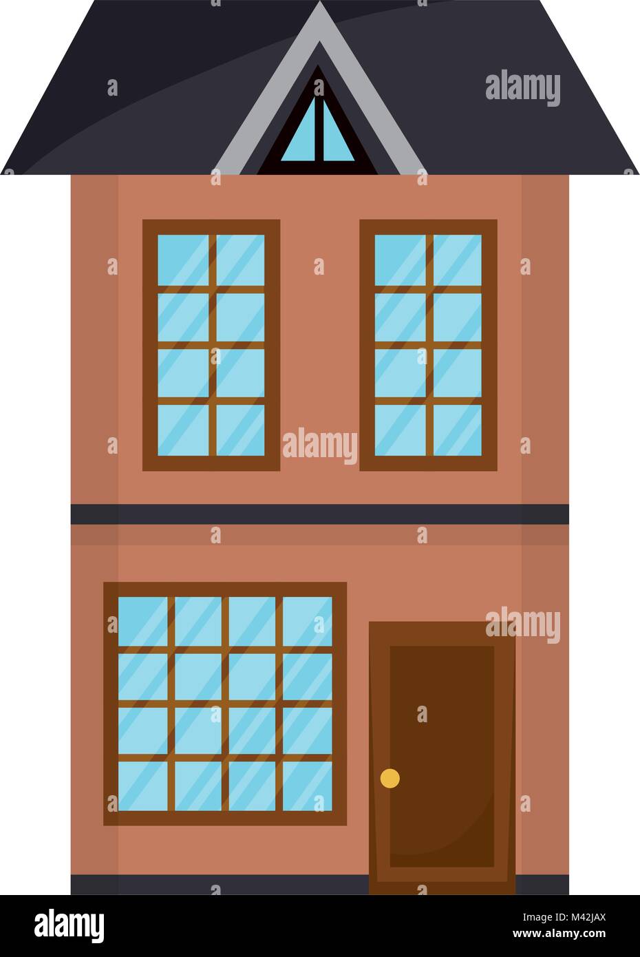 big building facade front vector illustration design Stock Vector Image ...