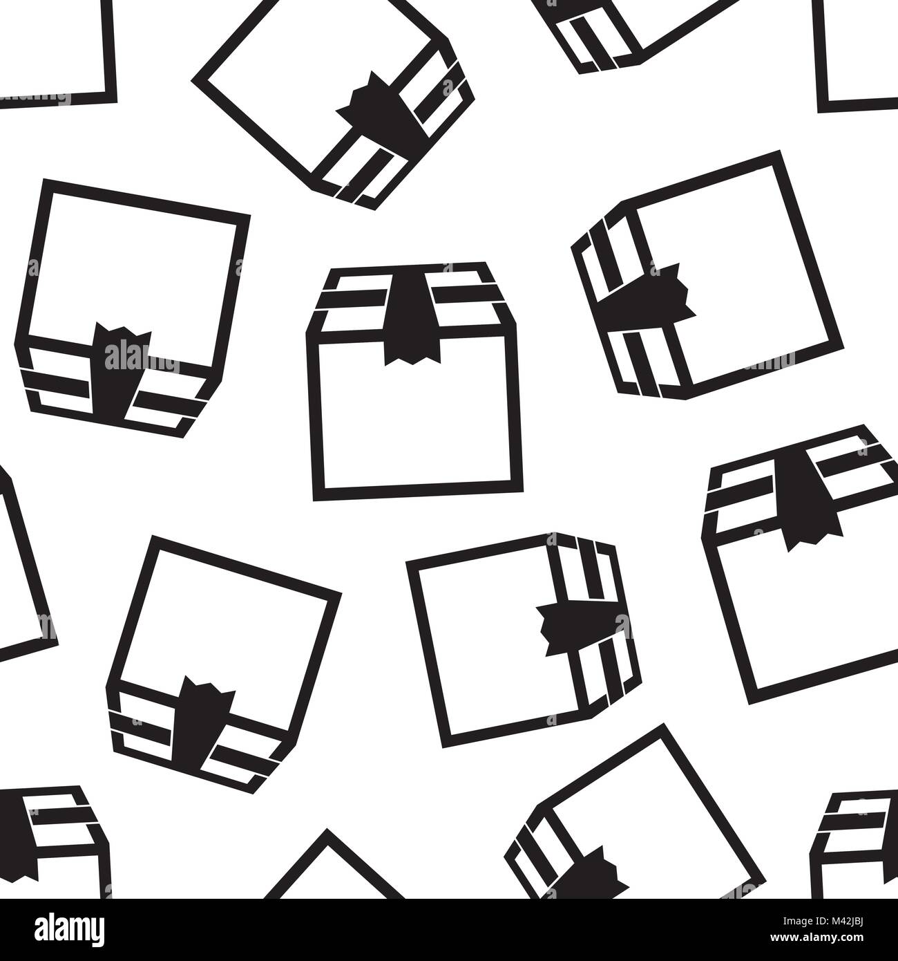 Closed box shipping seamless pattern background. Business flat vector ...