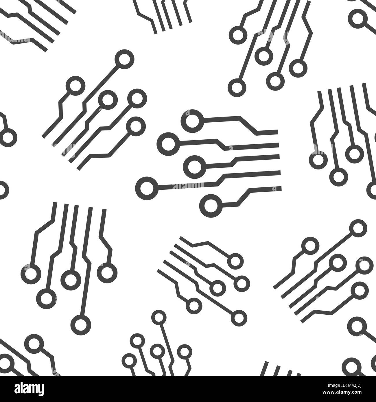 Circuit board seamless pattern background. Business flat vector ... Circuit board seamless pattern background. Business flat vector ...