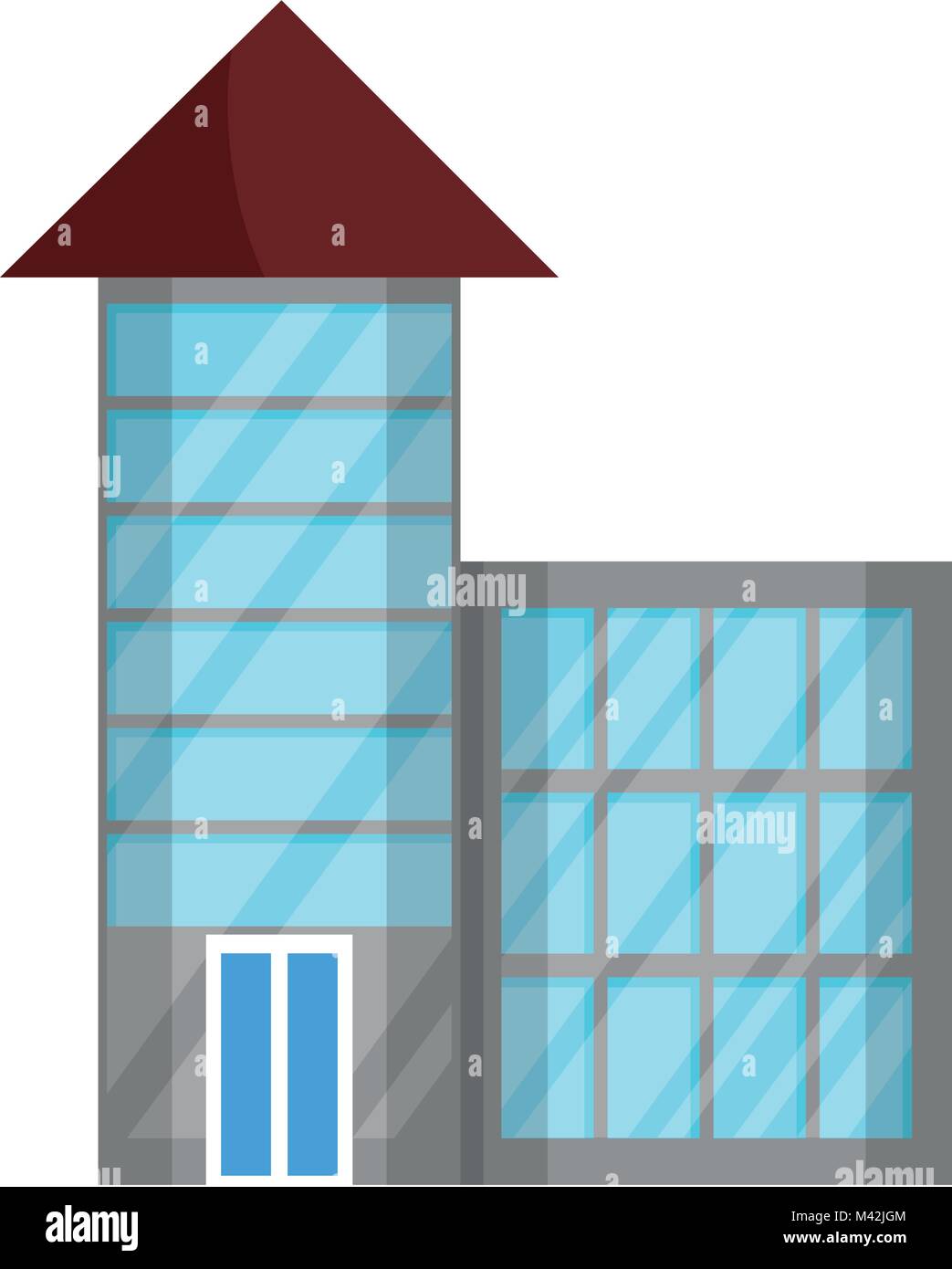 big building facade front vector illustration design Stock Vector Image ...