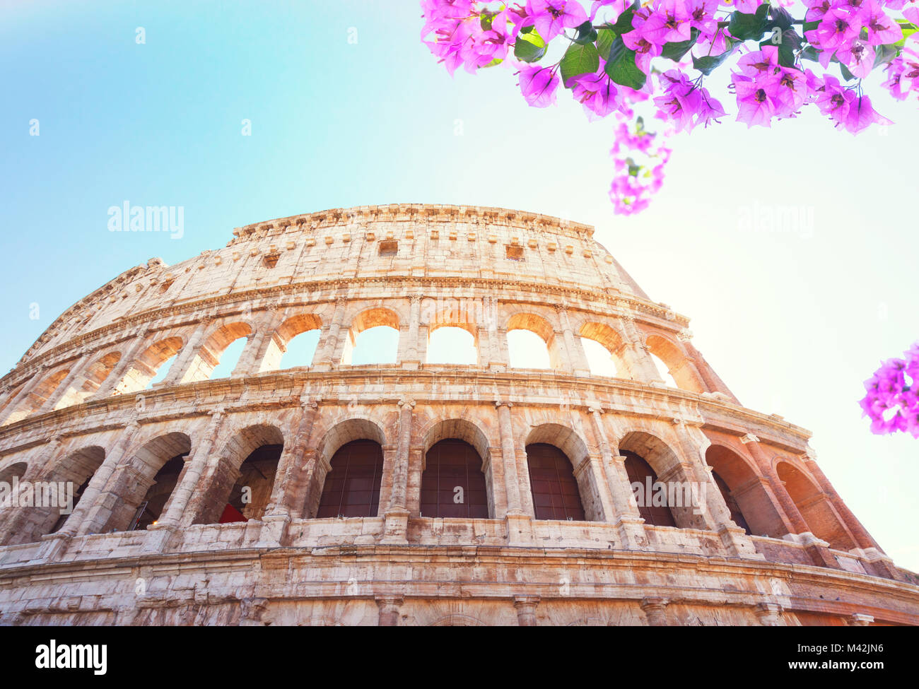 Colosseum at sunset in Rome, Italy Stock Photo - Alamy