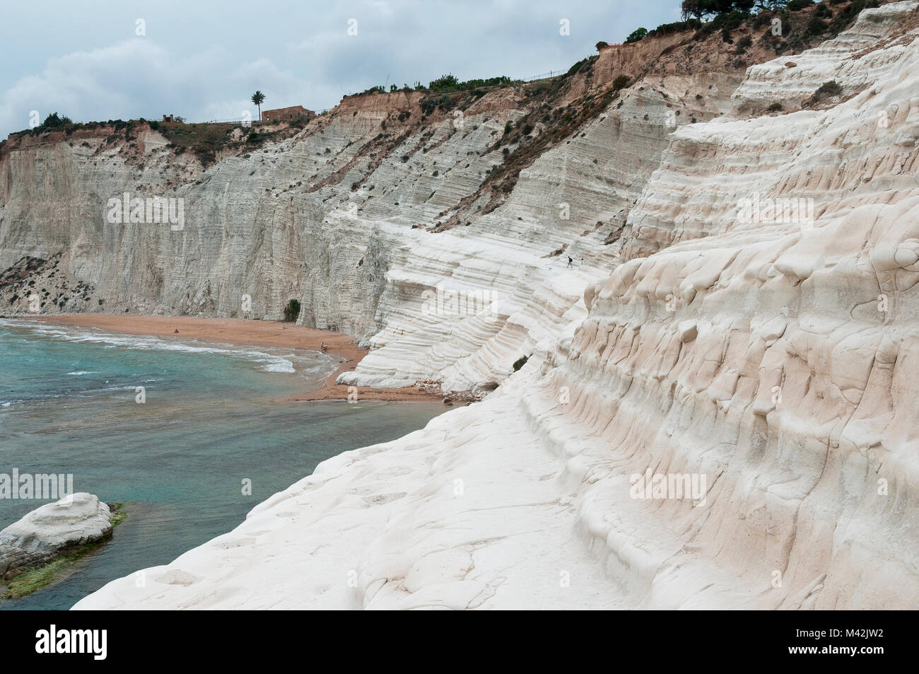 Europe,Italy,Sicily, Agrigento district, Realmonte. Turkish Scale beach ...