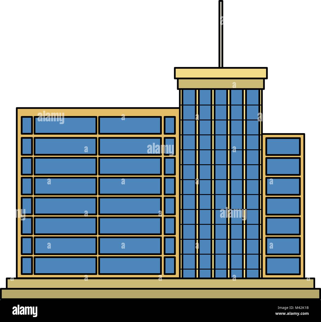 big buildings facade front vector illustration design Stock Vector ...