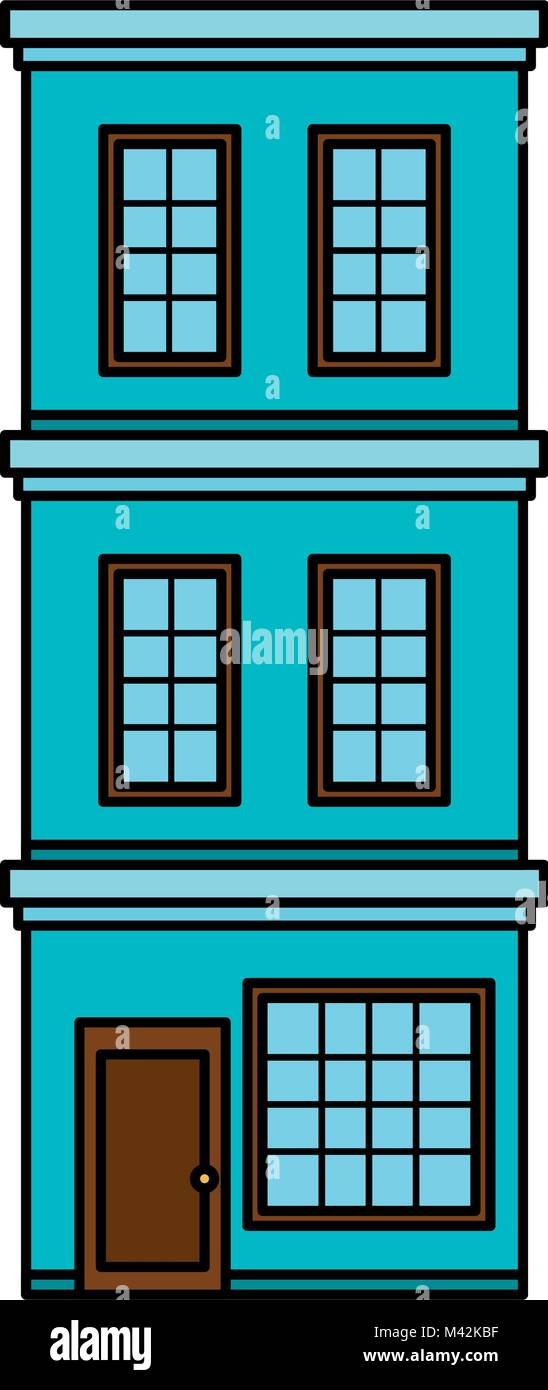 big building facade front vector illustration design Stock Vector Image ...
