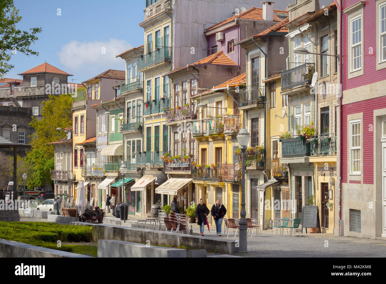 colorful house facade in Portugal Stock Photo - Alamy