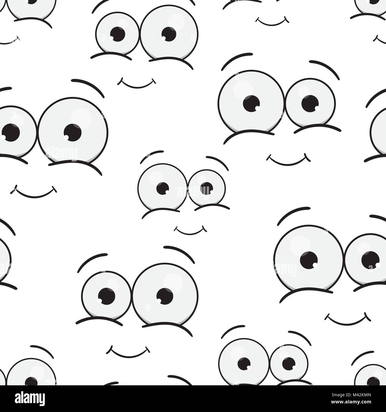 Smiley face seamless pattern background. Business flat vector ...