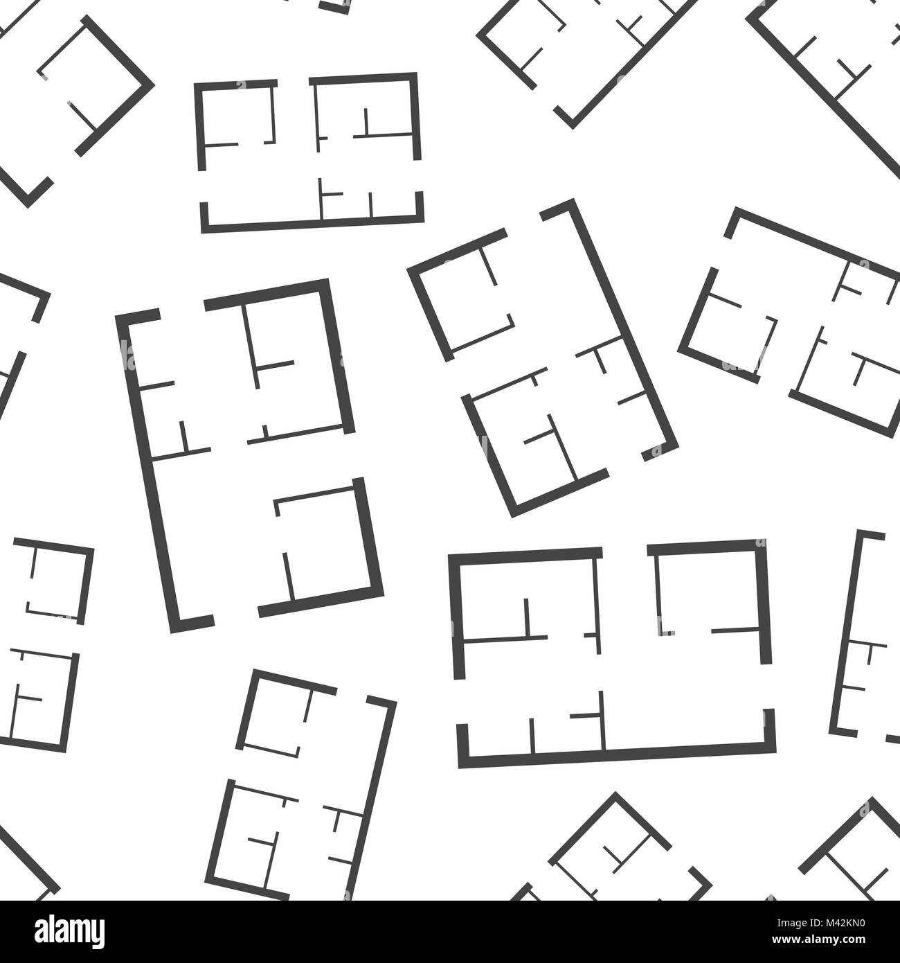 House plan seamless pattern background. Business flat vector ...