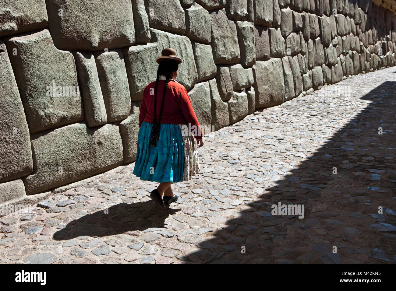 Peru, Cusco, Cuzco, Wall of the Museum of Religious Art. Examples of ...