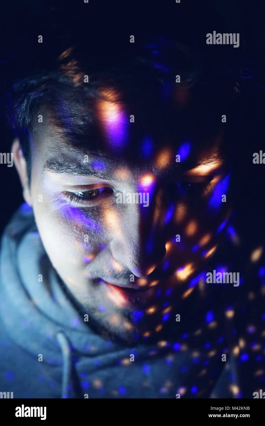 Uv light fluorescent blue man hi-res stock photography and images - Alamy