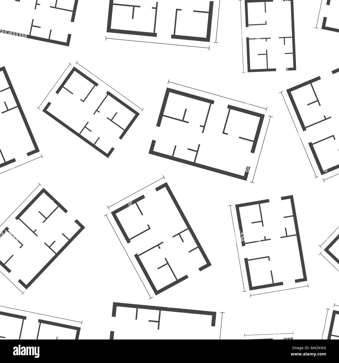 House plan seamless pattern background. Business flat vector ...