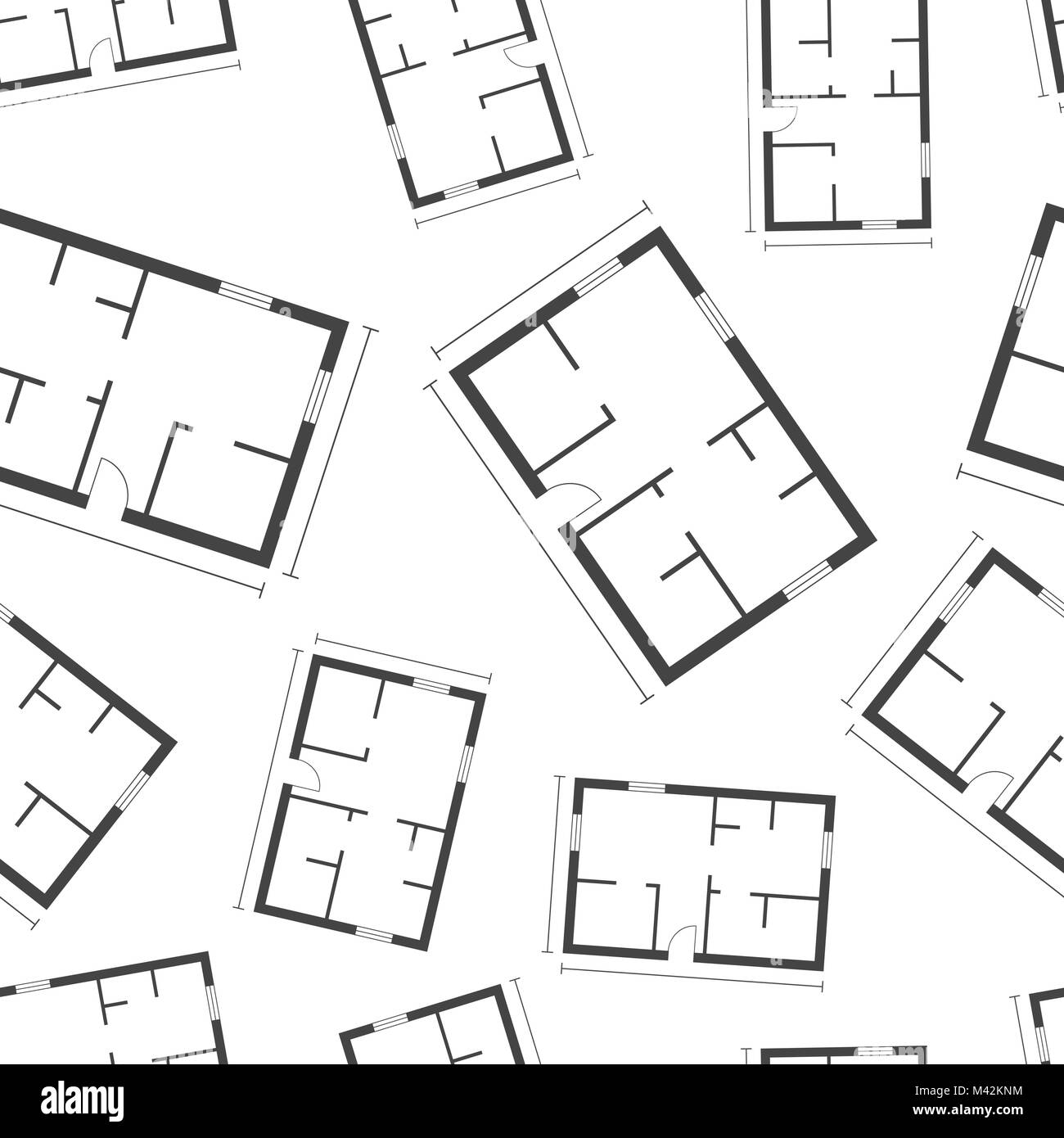 House plan seamless pattern background. Business flat vector ...