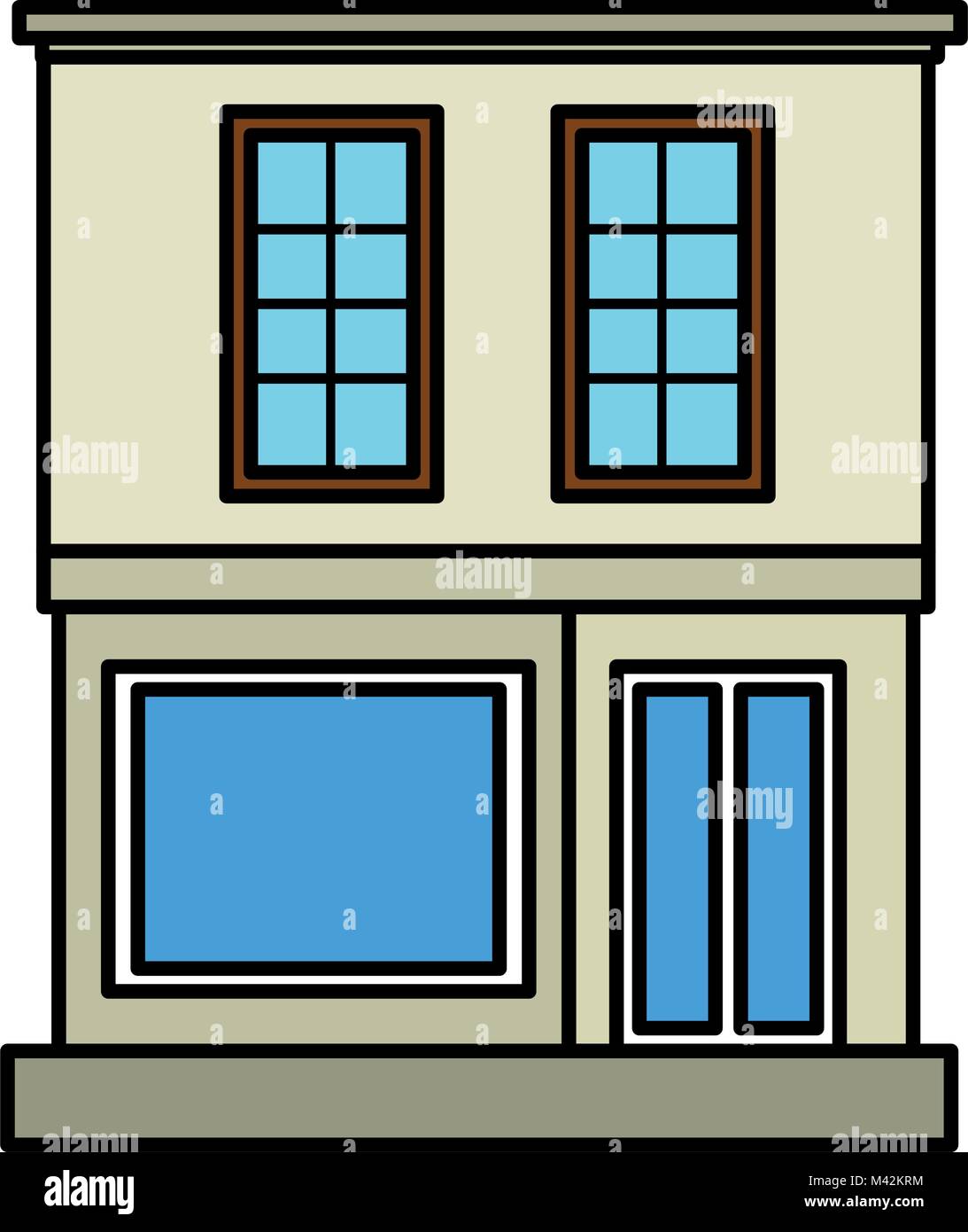 big building facade front vector illustration design Stock Vector Image ...