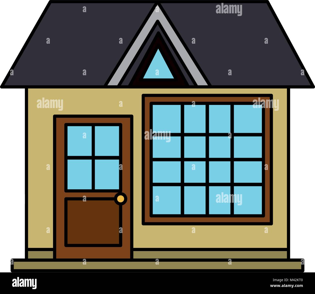 house front facade icon vector illustration design Stock Vector Image ...