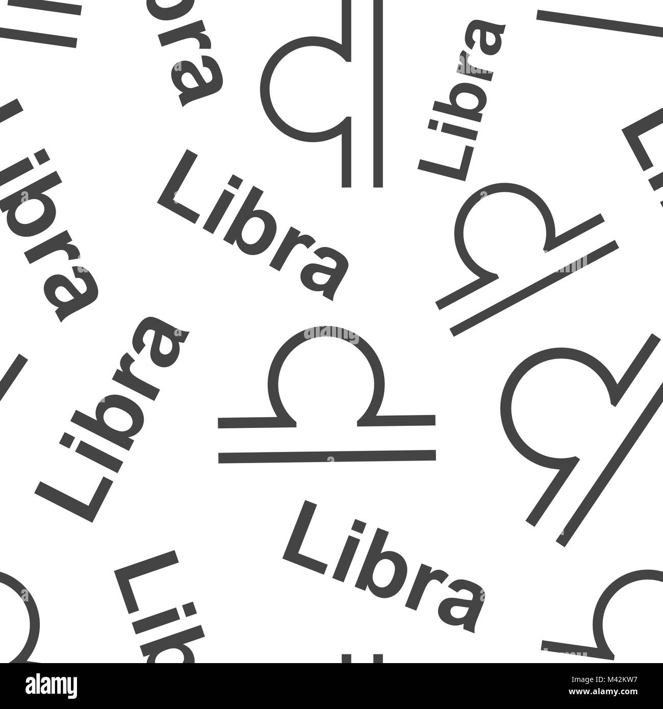 Libra zodiac sign seamless pattern background. Business flat vector ...