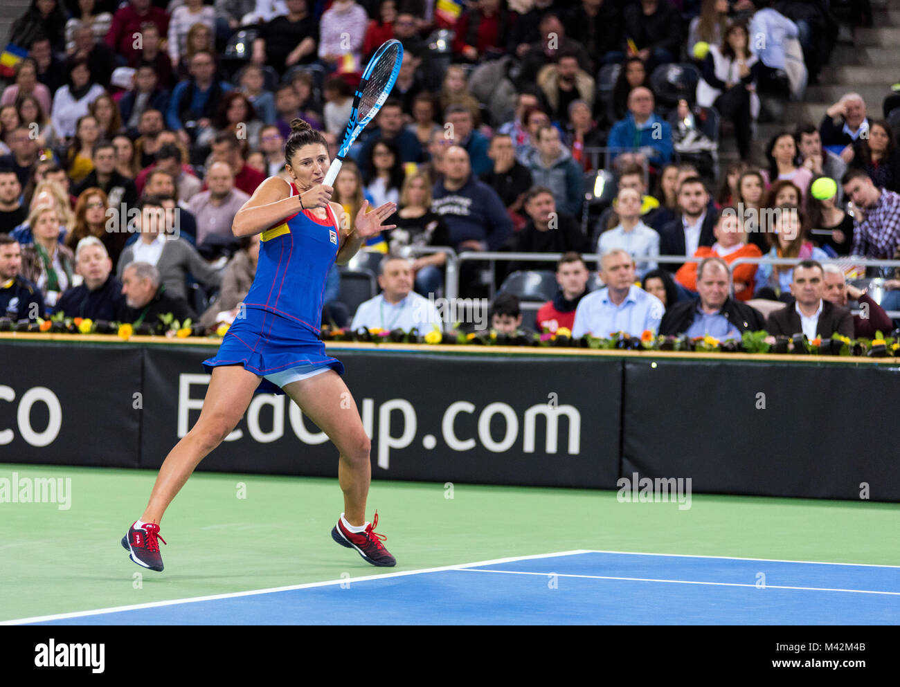 CLUJ NAPOCA, ROMANIA - FEBRUARY 10, 2018: Romanian tennis player Irina ...