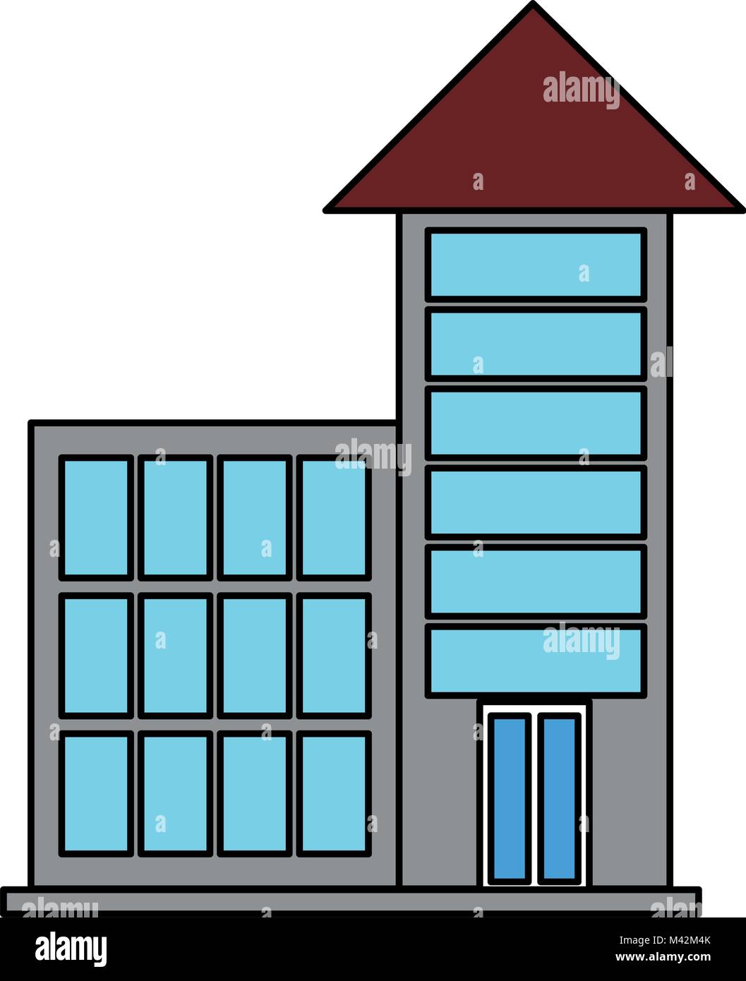 big building facade front vector illustration design Stock Vector Image ...