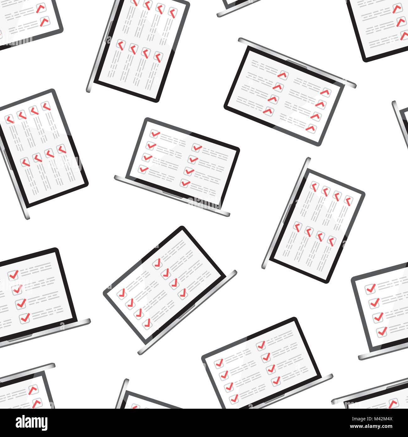 Businessman checklist with notebook seamless pattern background ...