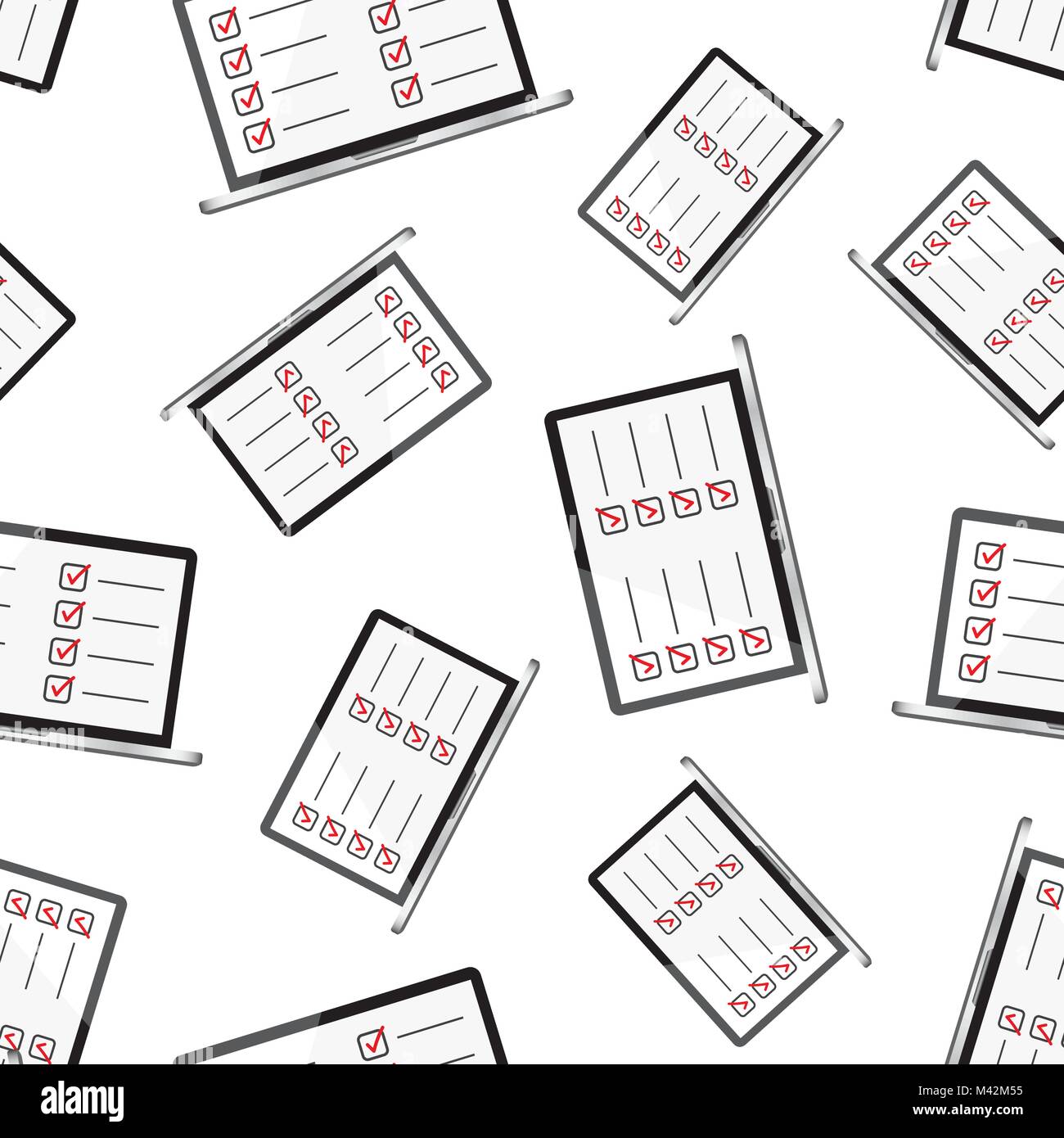 Businessman checklist with notebook seamless pattern background ...