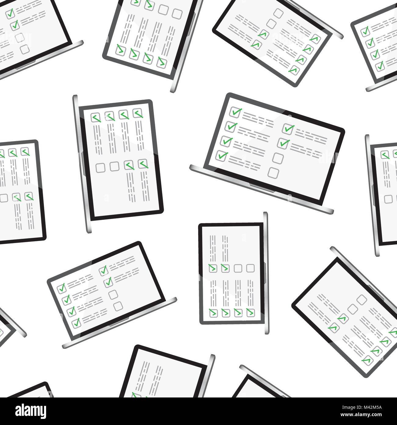 Businessman checklist with notebook seamless pattern background ...