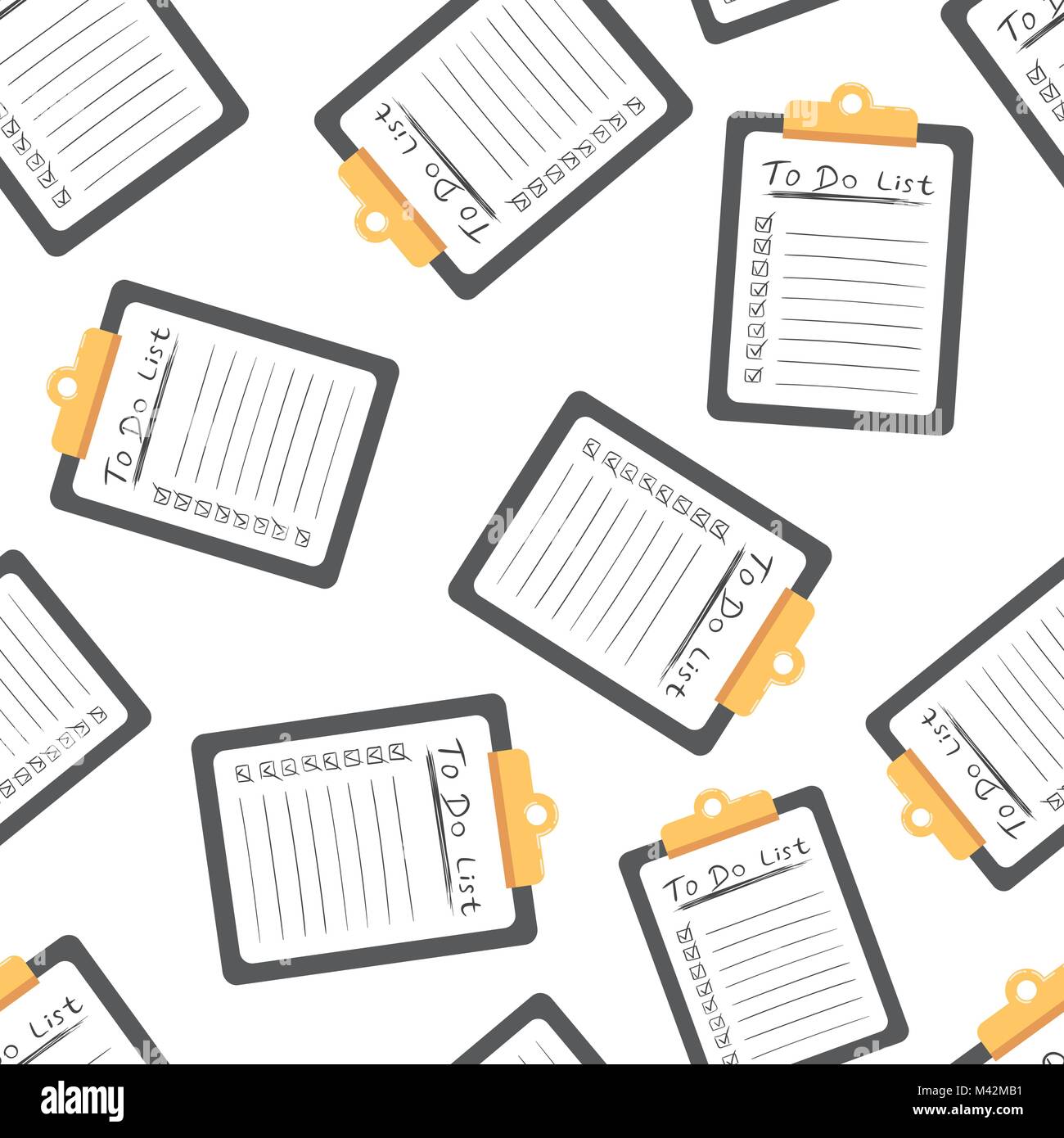 To do list icon with hand drawn text seamless pattern background ...