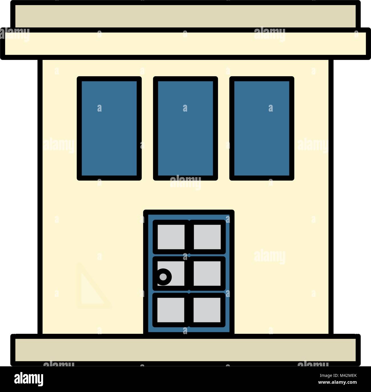 big building facade front vector illustration design Stock Vector Image ...