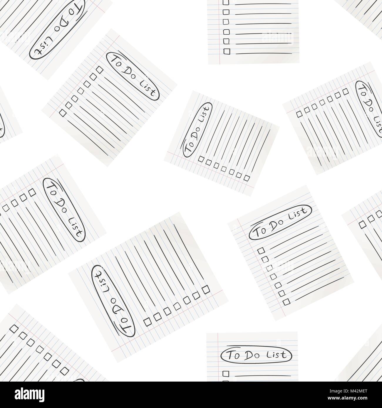 Realistic line paper note seamless pattern background. Business flat ...