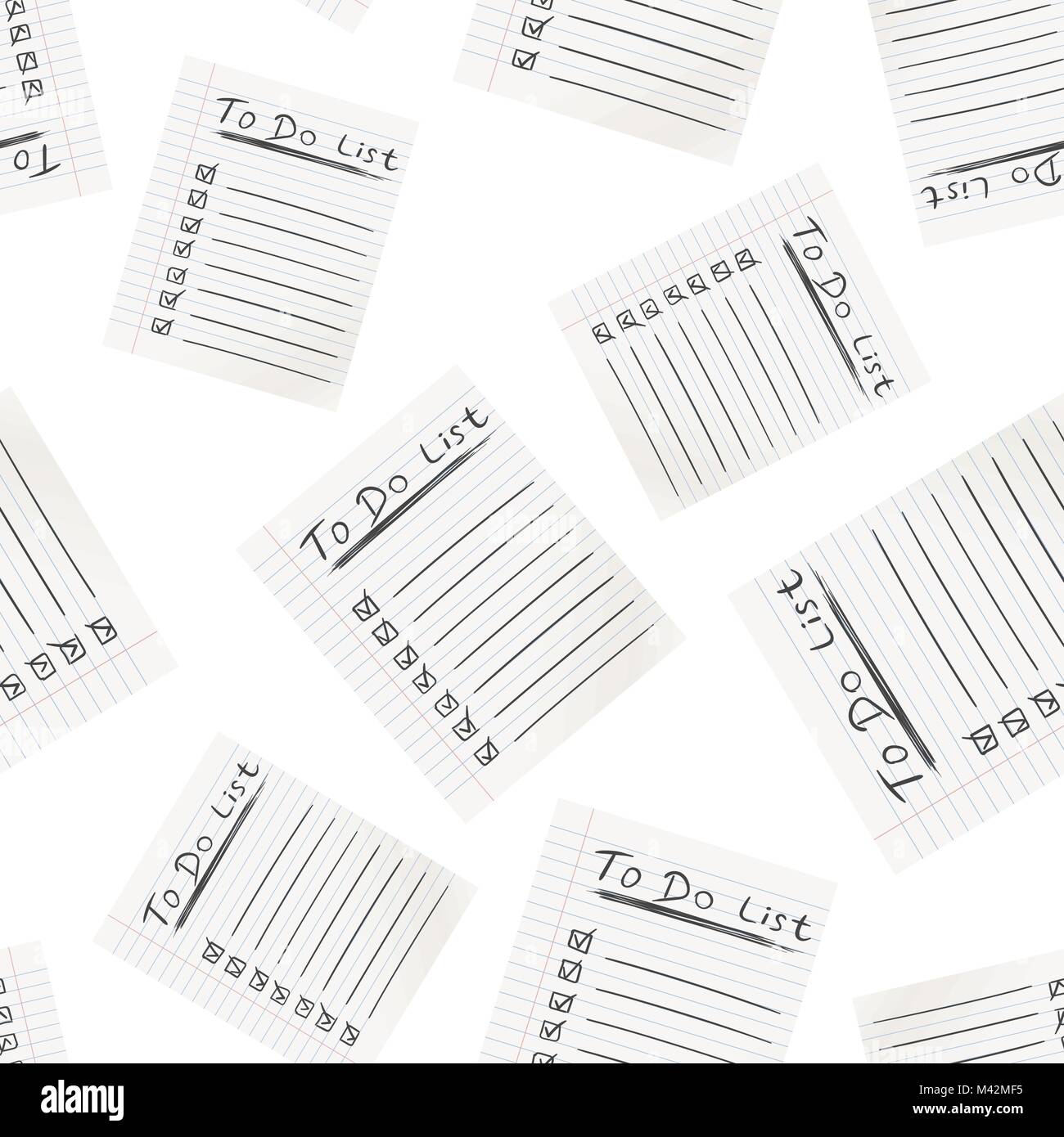 Realistic paper note seamless pattern background. Business flat vector ...