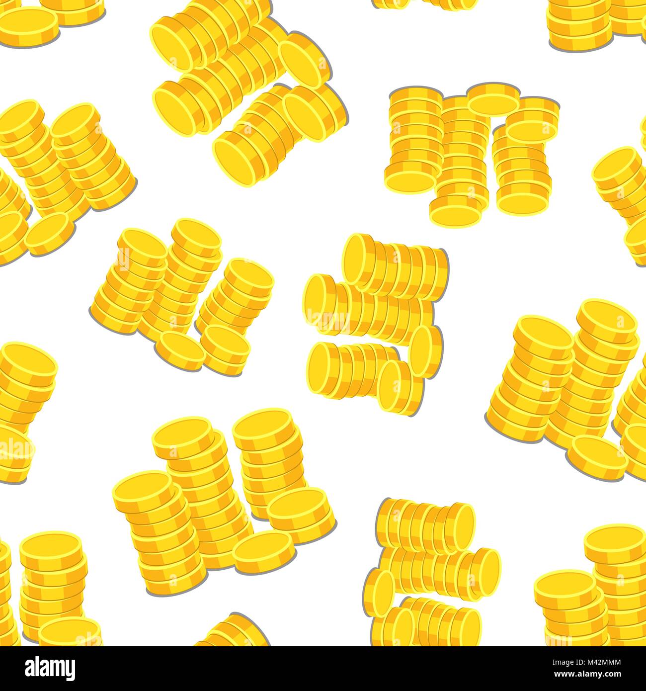 Money coins seamless pattern background. Business flat vector ...