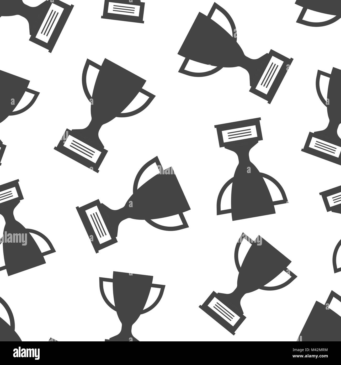 Trophy cup seamless pattern background. Business flat vector ...