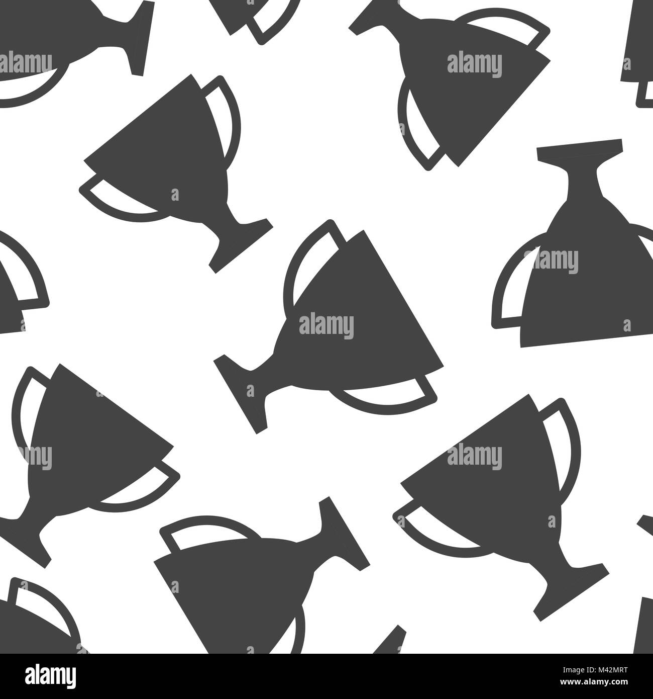 Trophy cup seamless pattern background. Business flat vector ...