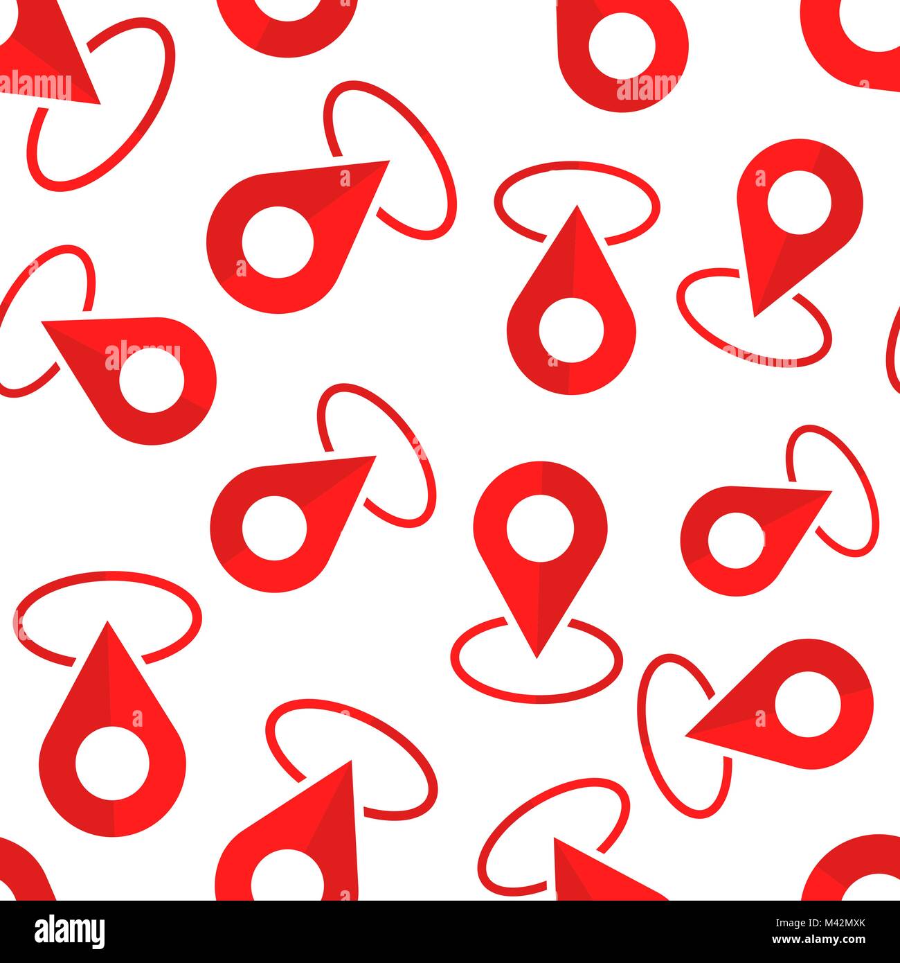 Pin Location Seamless Pattern Background Business Flat Vector Illustration Navigation Map Gps