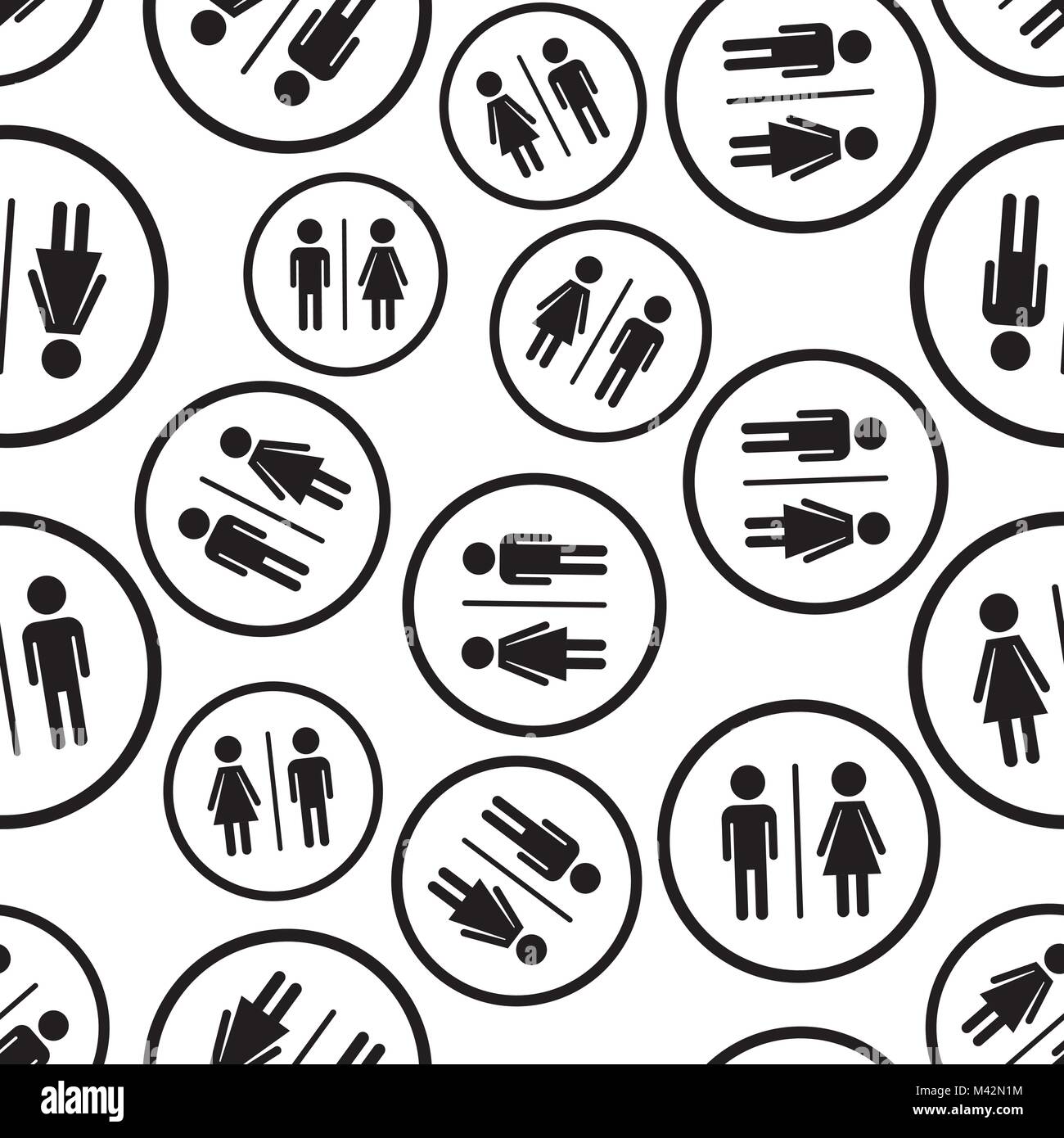WC, toilet seamless pattern background. Business flat vector ...