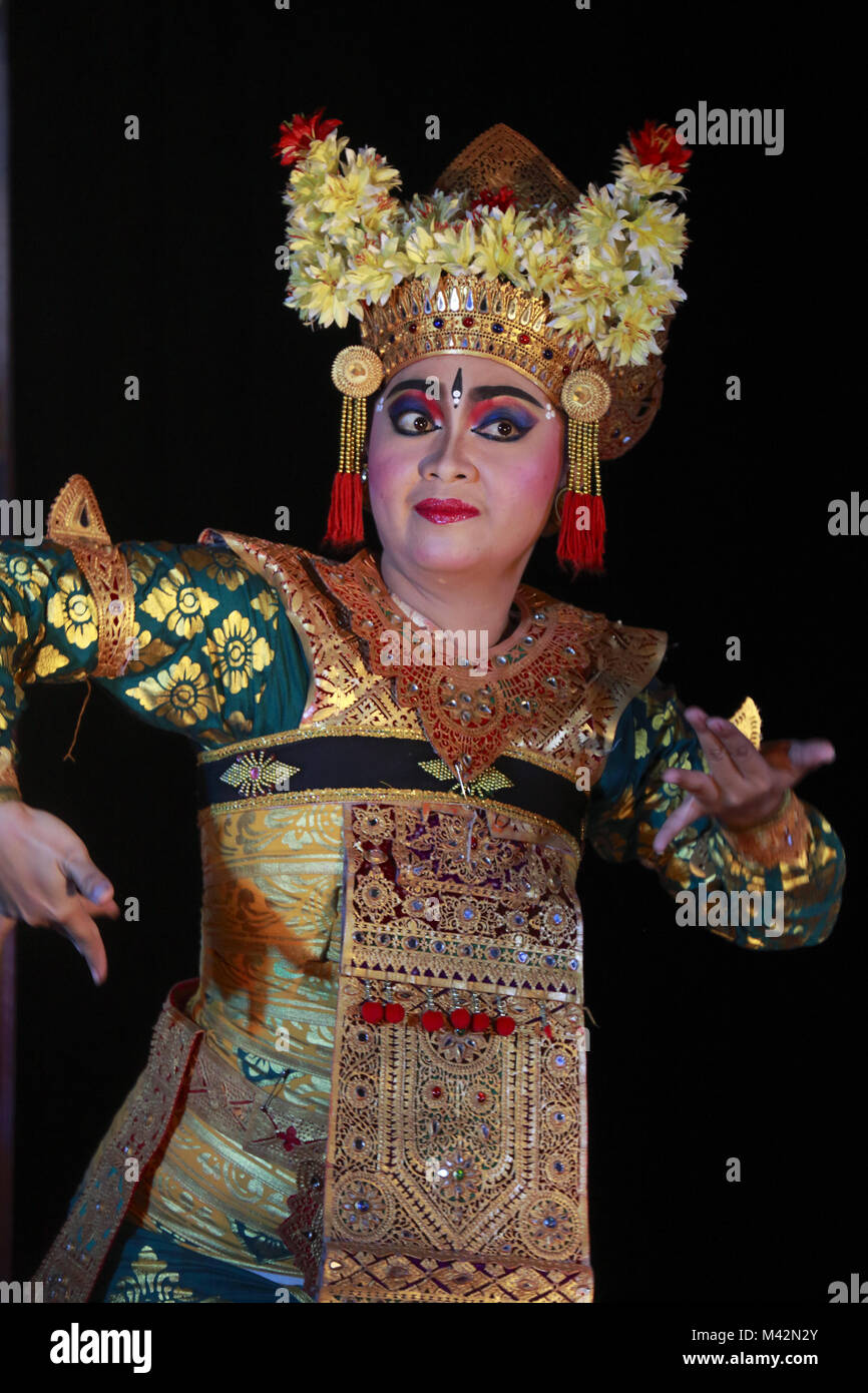 Legong dancer performing traditional Legong dance in Ubud Palace.Ubud ...