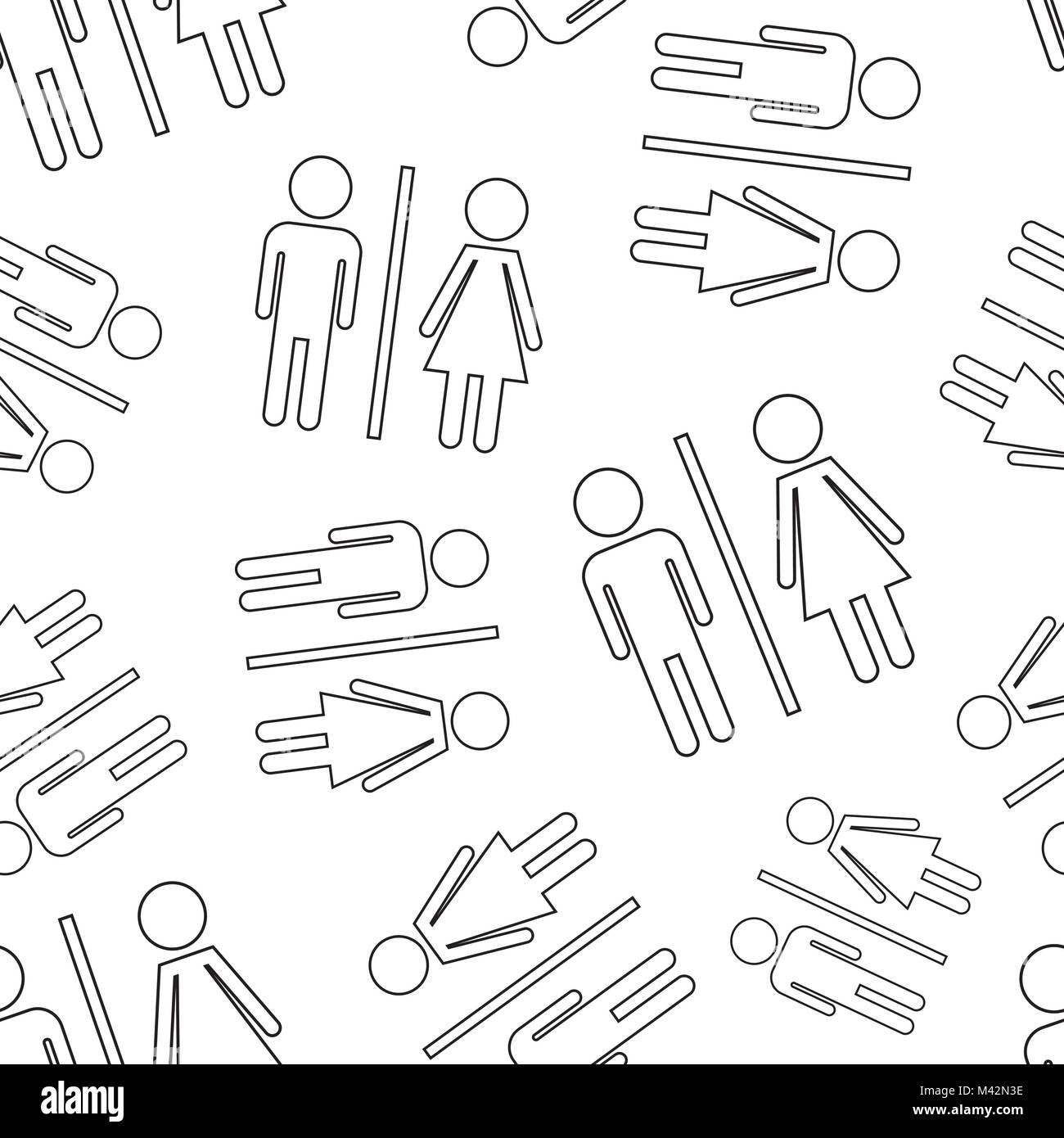 WC, toilet seamless pattern background. Business flat vector ...