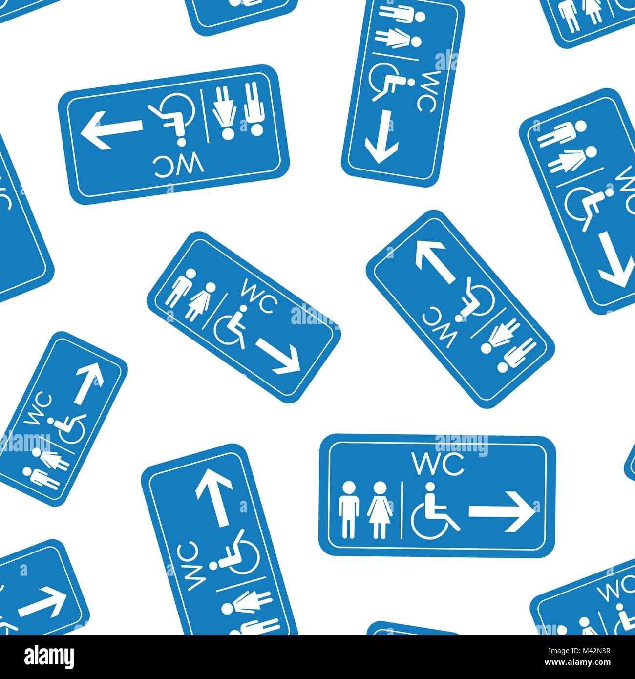 WC, toilet seamless pattern background. Business flat vector ...