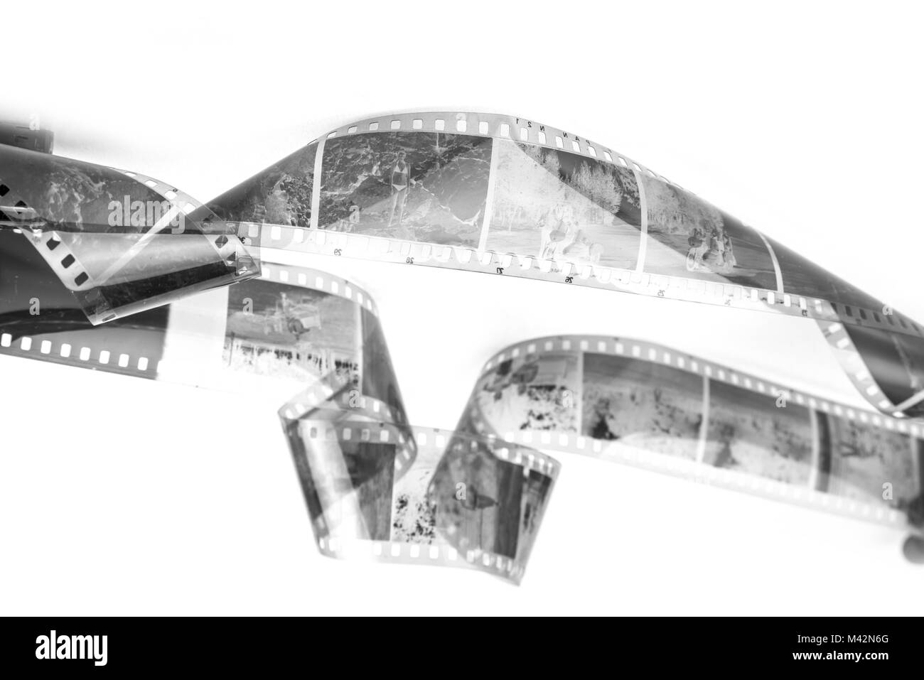 Negative film on a white Stock Photo - Alamy