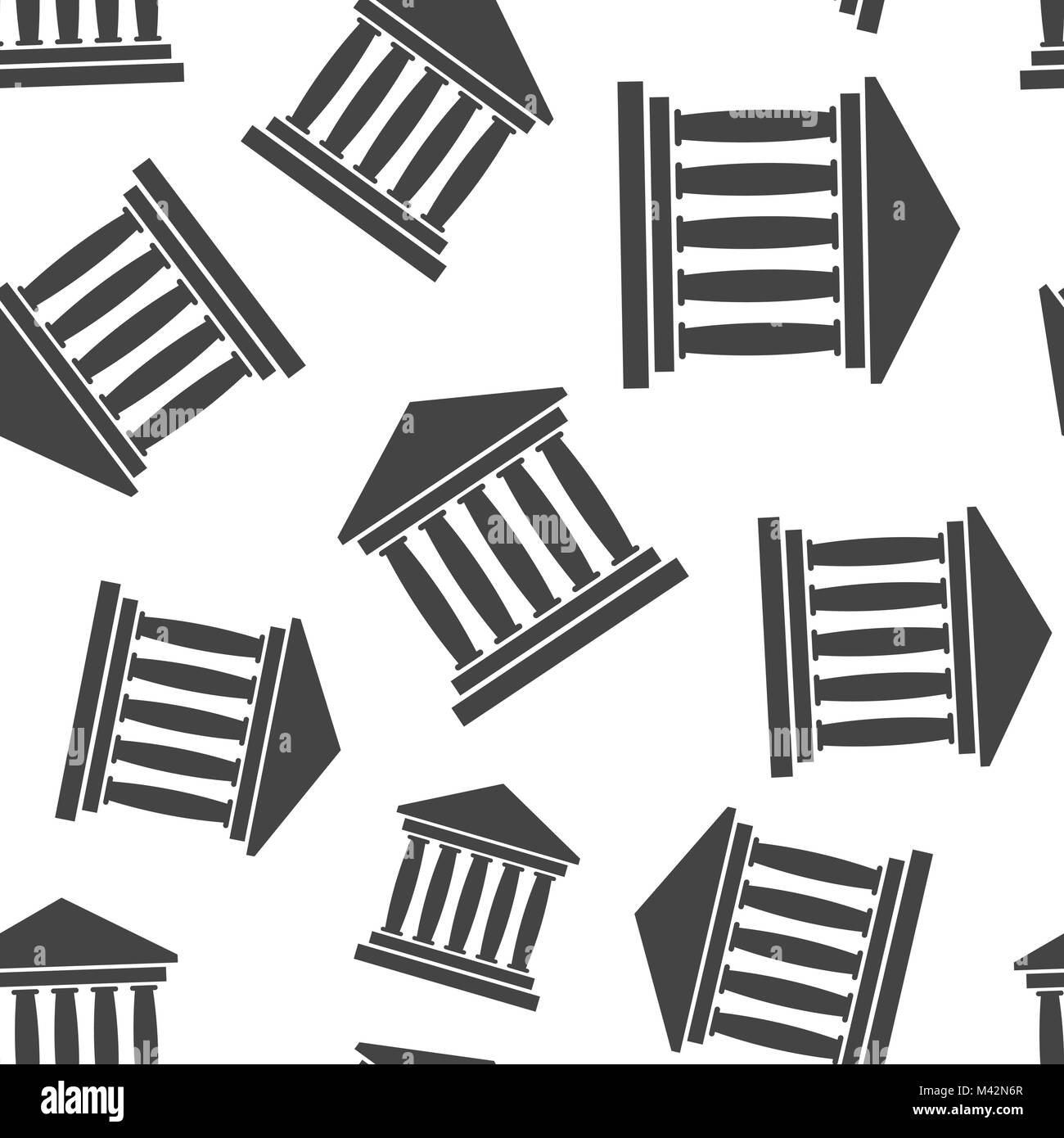Bank building seamless pattern background. Business flat vector ...