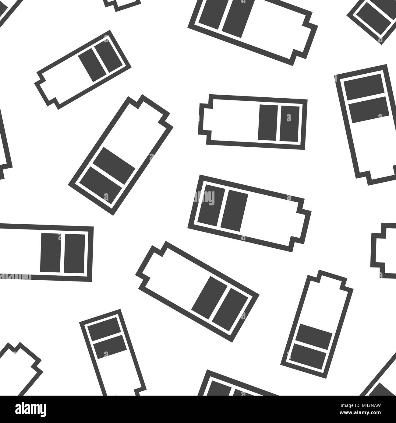 Battery level indicator seamless pattern background. Business flat ...