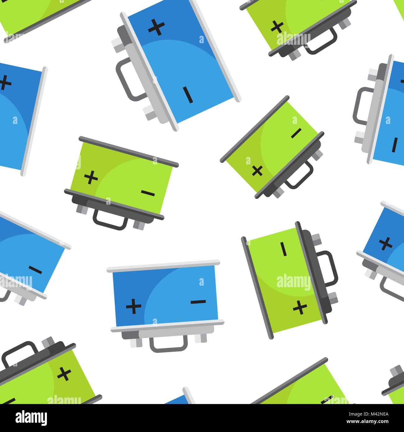 Car battery seamless pattern background. Business flat vector ...