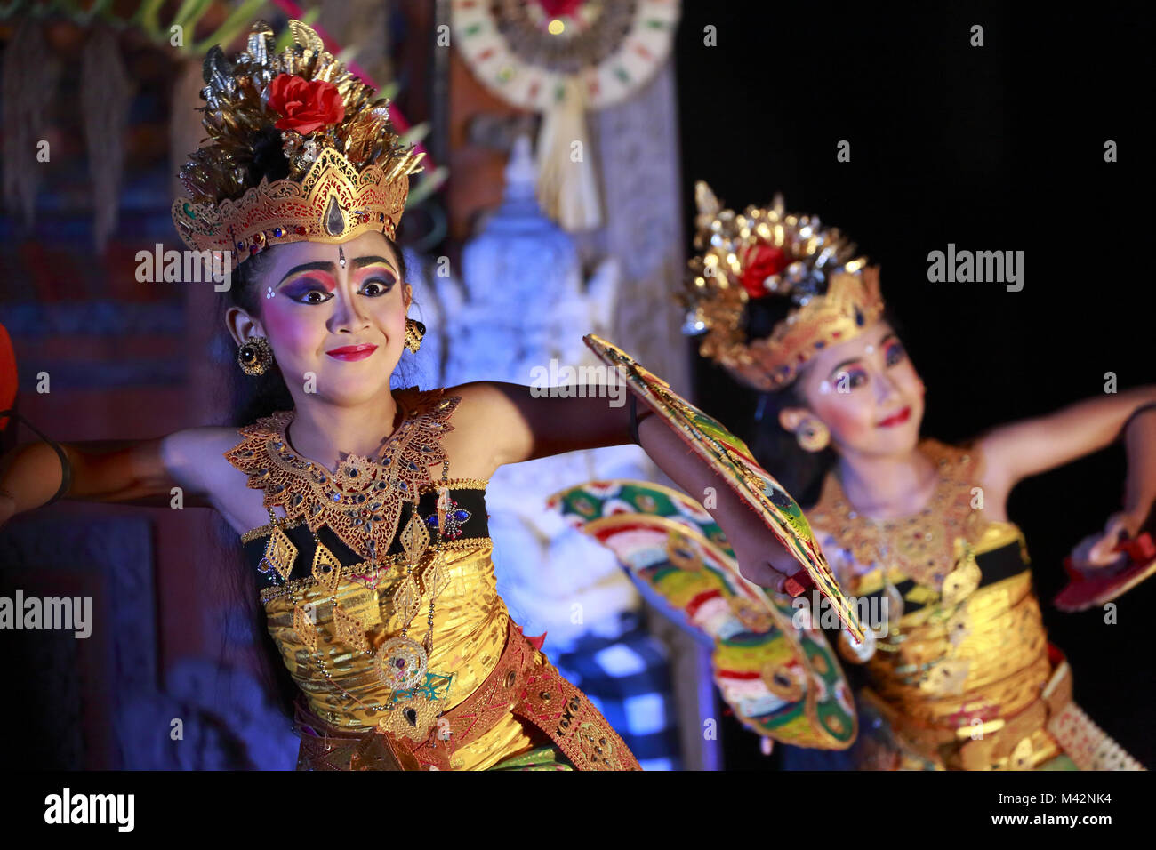 Legong dancer performing traditional Legong dance in Ubud Palace.Ubud ...
