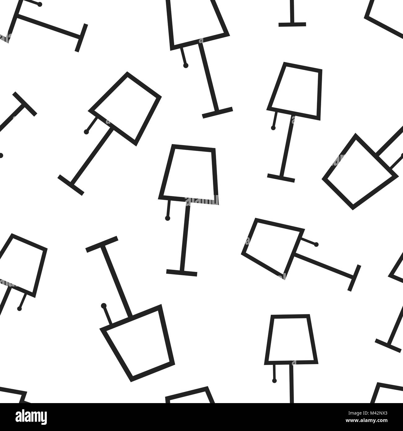 Lamp furniture seamless pattern background. Business flat vector ...